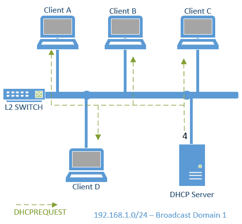 how does DHCP work in the network - DHCP process and its options.