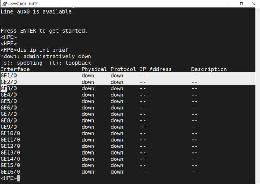Setup Hpe comware or MSR in gns3 and Telnet to Putty. – GetLabsDone
