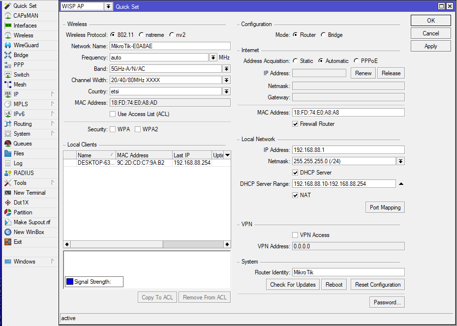 MikroTik Initial Setup – Connect LAN Devices to Internet. – GetLabsDone